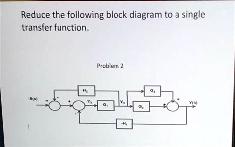 Solved Step By Step Reduce The Following Block Diagram To A Single Transfer Function Problem