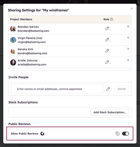 How To Create Public Wireframe Review Links In Balsamiq Cloud Balsamiq Documentation
