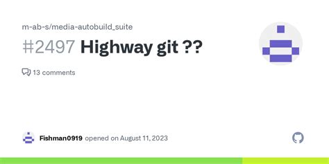 Highway Git · Issue 2497 · M Ab Smedia Autobuildsuite · Github