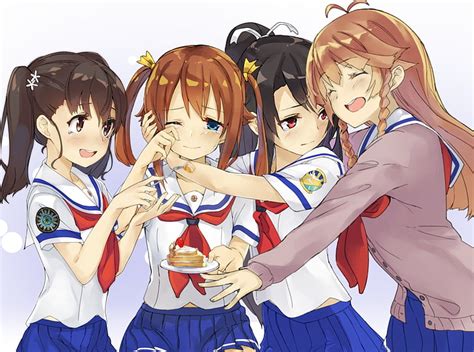 Hd Wallpaper High School Fleet Nosa Kouko Mashiro Munetani Misaki