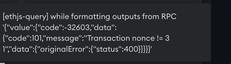 rpc transaction error `transaction nonce actualnonce expectednonce