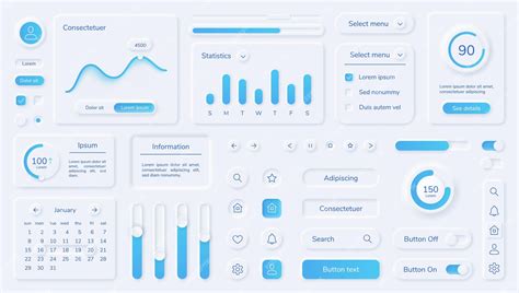 Premium Vector Neumorphic User Interface Elements Mobile App Ui