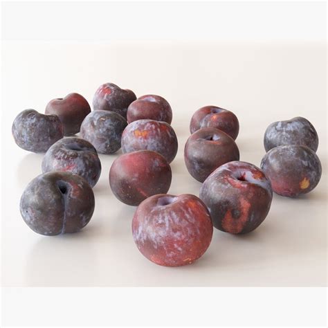 Red Plums 3d Model Download Fruit On