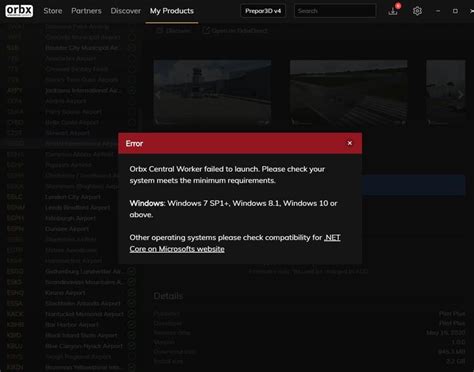 Orbx Central Error Messages Prepar3d® V4x Support Forum Orbx Community And Support Forums