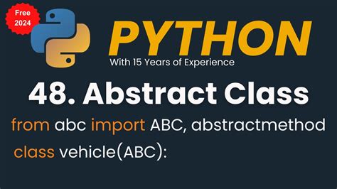 Abstract Class In Python Abstract Method Youtube