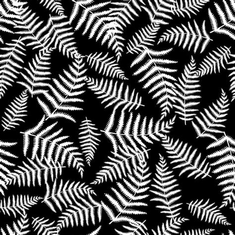 Premium Vector Seamless Pattern With Fern Leaves On Black
