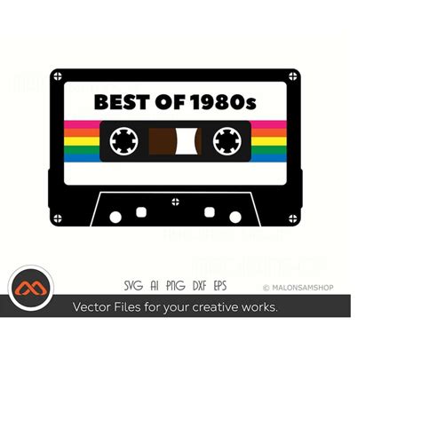 Cassette Tape 80s Svg Svg File For Cricut Cassette Tape Sv Inspire