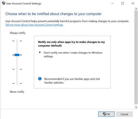 How To Change The User Account Control UAC Level In Windows 10