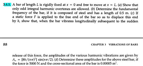 hi please help me to solve this question thank you 341 a bar of length