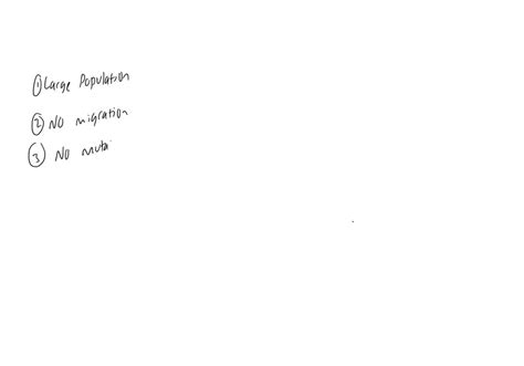 Solved Assumption Of Hardy Weinberg Equilibrium