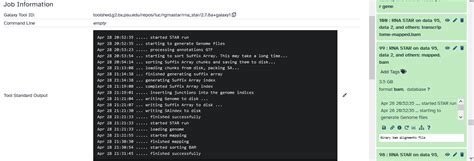 Sort Status Of Bam Files After Rna Star Transcriptomics Galaxy