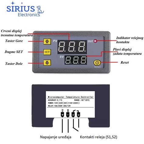 Digitalni termostat W3230 – Sirius Electronics