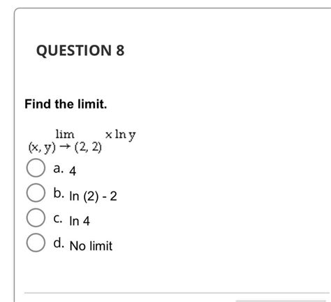 Solved Question 8find The