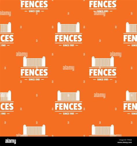 Fence Architecture Pattern Vector Orange Stock Vector Image And Art Alamy