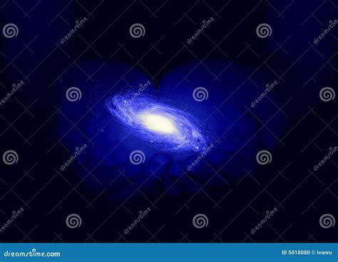 Hands Keeping A Galaxy Stock Photo Image Of Blue Hands 5018080