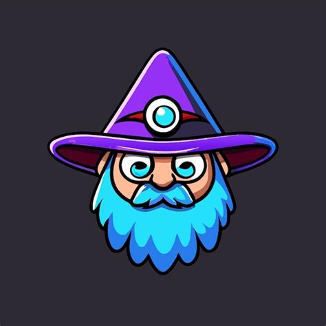 Premium Vector Wizard Magic Hat Hand Drawn Flat Stylish Mascot