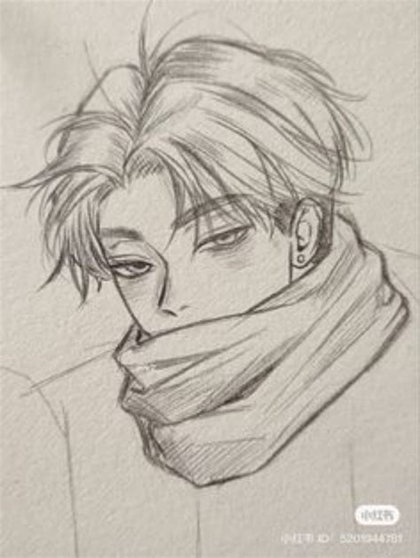 سكتشات انمي بالرصاص Anime Drawings Face Drawing Easy Drawings Sketches