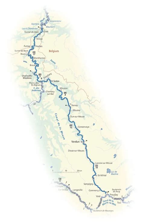 River Meuse Detailed Navigation Guides And Maps French Waterways