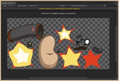 Unity Manual Sprite Packer