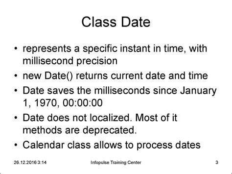 3 Essential Java Classes 3 Date And Time Online Presentation