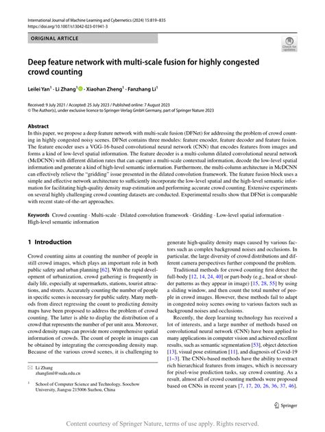 Deep Feature Network With Multi Scale Fusion For Highly Congested Crowd