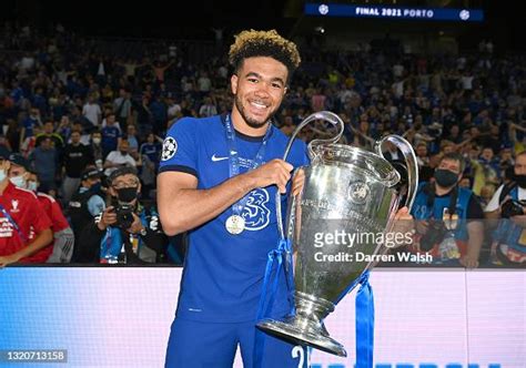 Reece James Of Chelsea Poses With The Champions League Trophy News