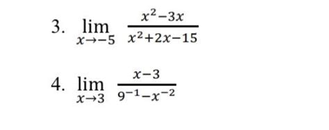 Solved Limx→−5x22x−15x2−3xlimx→39−1−x−2x−3