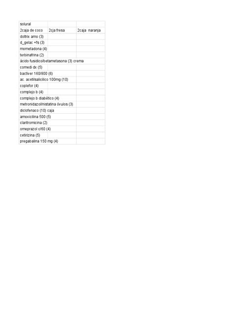 Hoja De Cálculo Sin Título Pdf