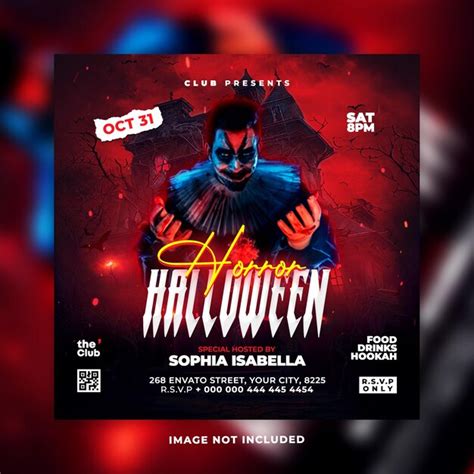 Premium Psd Halloween Night Party Social Media Post Template Flyer