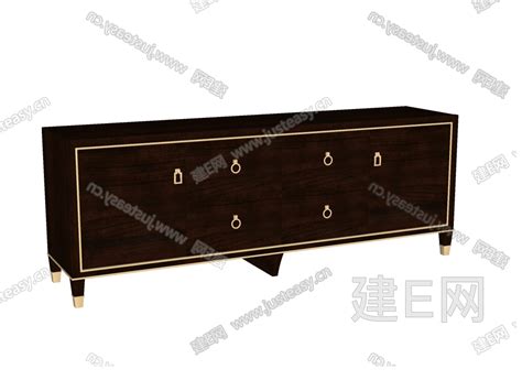 现代轻奢电视柜模型su模型下载 Id117265793 建e室内设计网