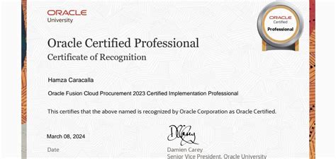 Hamza Caracalla On Linkedin Oracle Oraclecloud Certified
