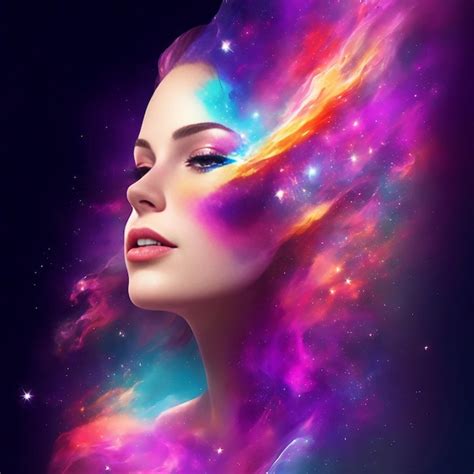 Premium Ai Image Beautiful Fantasy Abstract Portrait Of A Beauti