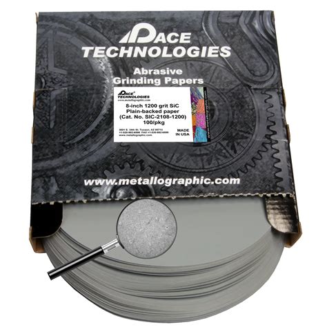 8 Sic Grinding Papers With Plain Backed 1200 Grit 100box Sic 2108