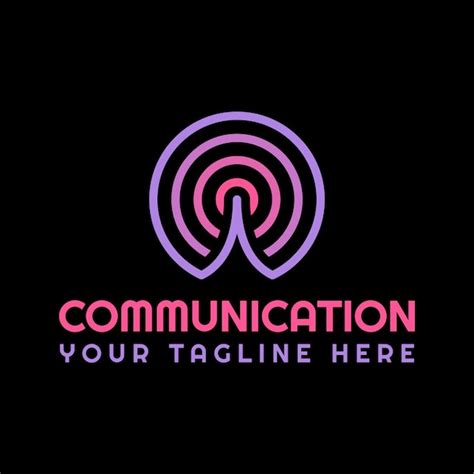 Premium Vector Communication Logo Template In Vibrant Colors