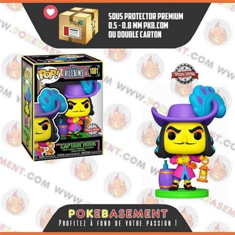 Funko Pop Disney Villains Blacklight 1081 Captain Hook EXCLUSIVE