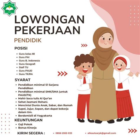 Lowongan Kerja Guru And Tu Di Yayasan Pendididkan Al Kautsar Jogja