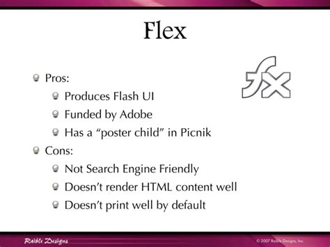Comparing Flex Grails Gwt Seam Struts 2 And Wicket Ppt