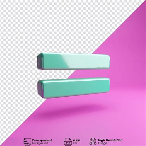 Equal Math Symbol Isolated On Transparent Background Premium AI Generated PSD