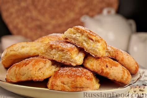 Рецепт Песочное печенье с творожной начинкой и цедрой лимона на