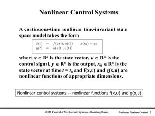 Nonlinear System Control Pdf