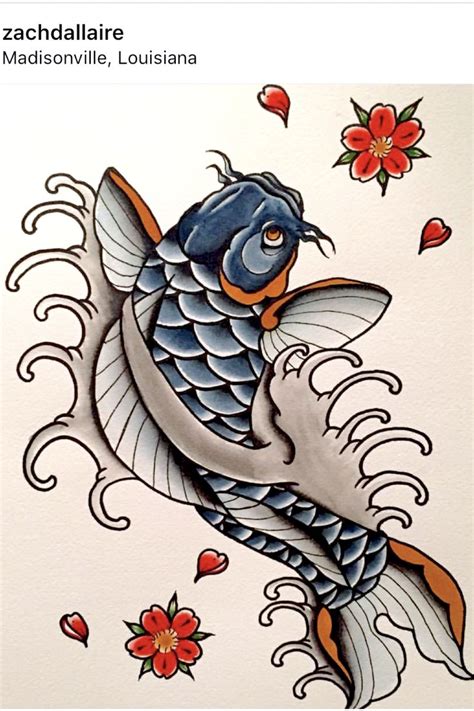 Traditional Japanese Koi Fish Painting