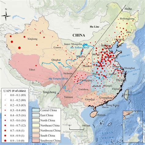 The Urban Air Pollution Index Uapi In 337 Chinese Cities In 2015 Download Scientific Diagram