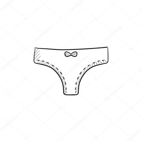 Panties Sketch Icon — Stock Vector © Visualgeneration 112204870