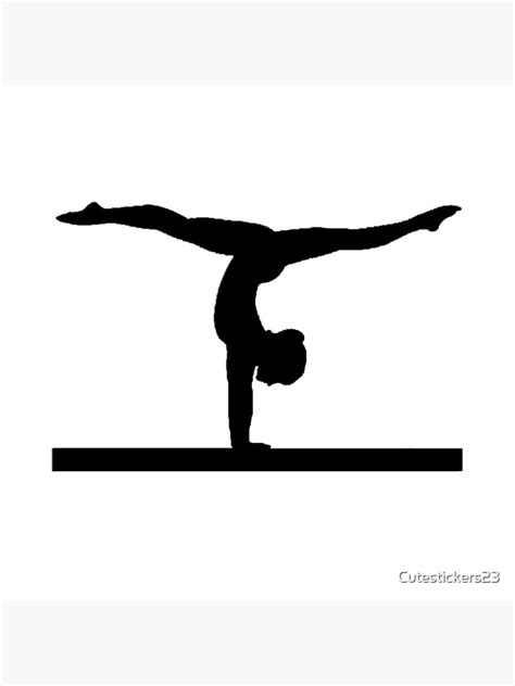 Gymnastics Handstand Silhouette Poster For Sale By Cutestickers23