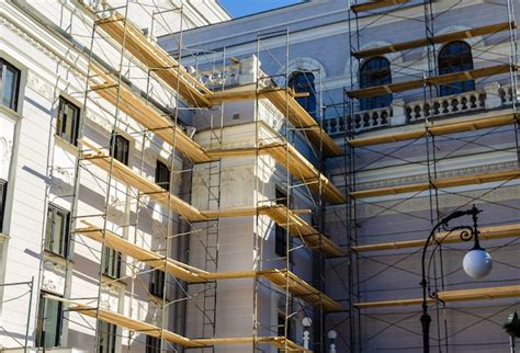 Premium Photo Home Renovation With Scaffolding
