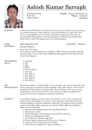 Ashish Resume PDF