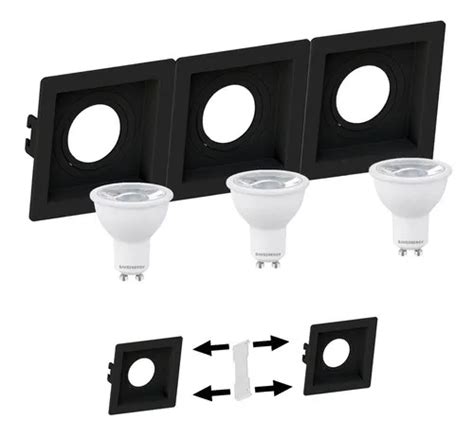 Lámpara led de techo SaveEnergy Spot Duplo Sistema Conecta color negro