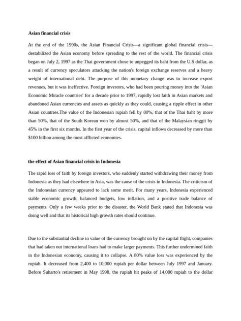 Asian Financial Crisis Pdf