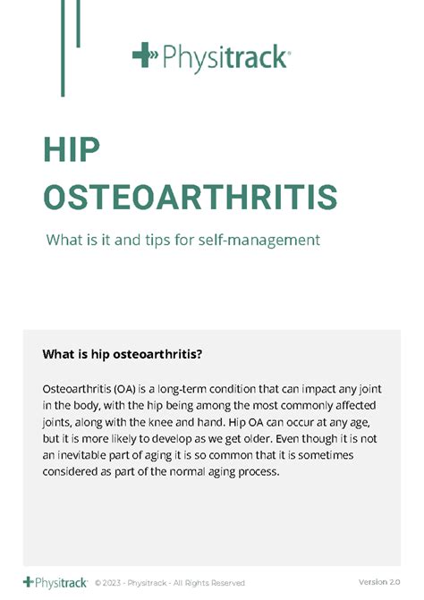 Hip Oa 2023 Update What Is Oa Potential Diagnosis And Treatment Hip Osteoarthritis What Is