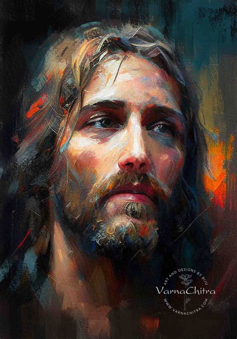 Jesus Christ Digital Painting In Alla Prima Oil Painting Style With